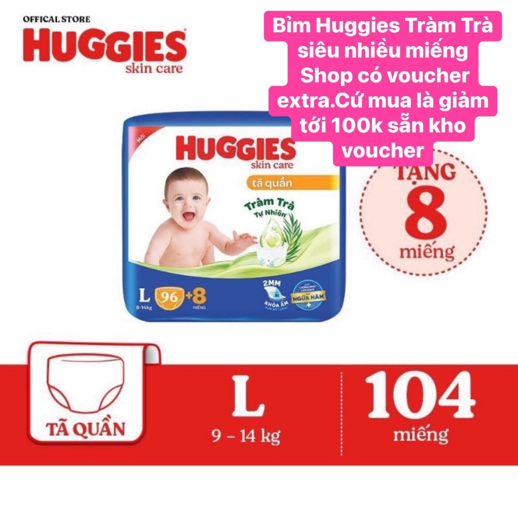 Bỉm Huggies Mega Jumbo Skin Care M106, L104, XL884+4, XXL80 | Shopee ...