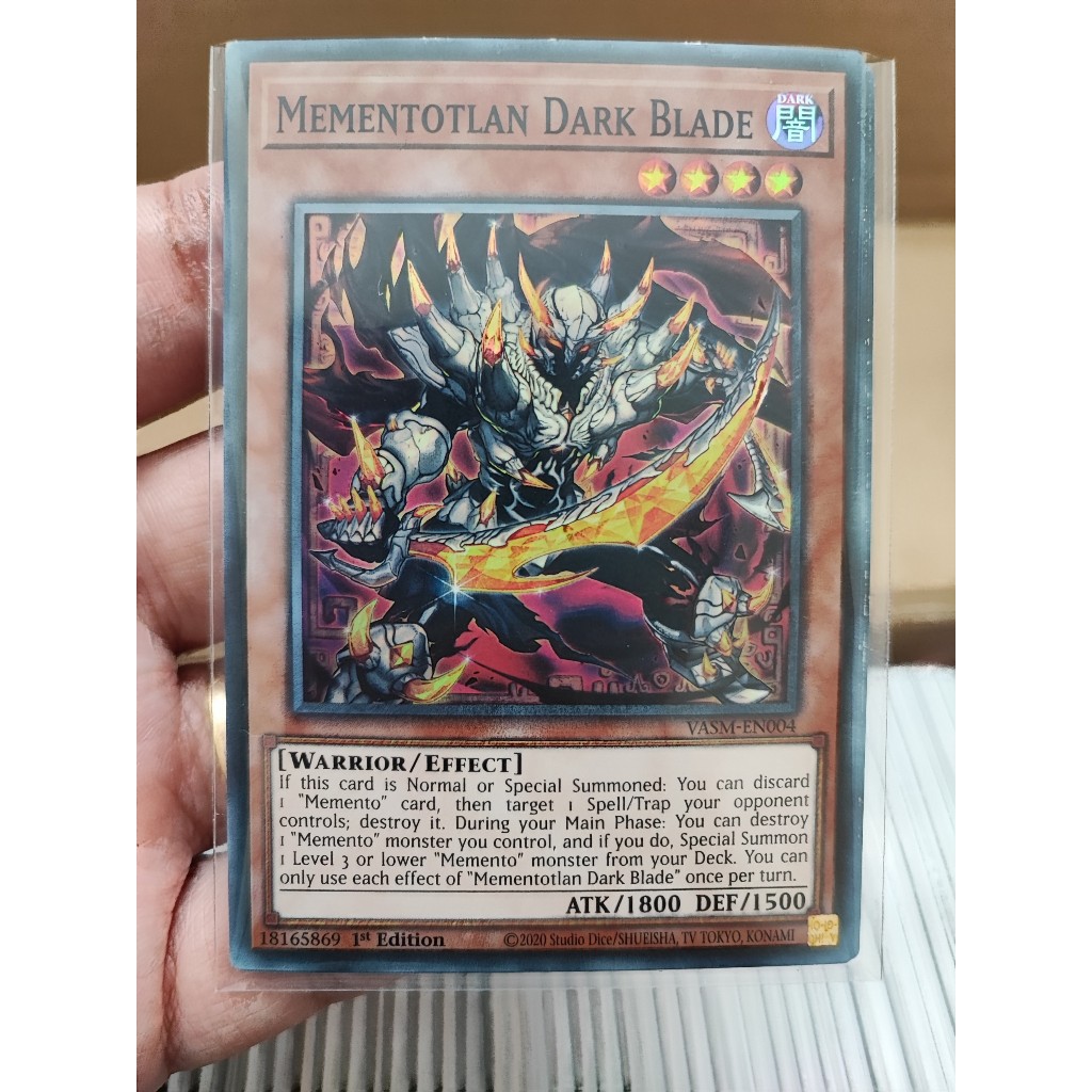 [Yugioh Funny Shop] 1 lá thẻ bài Mementotlan Dark Blade - VASM-EN004 - Super Rare 1st Edition ...