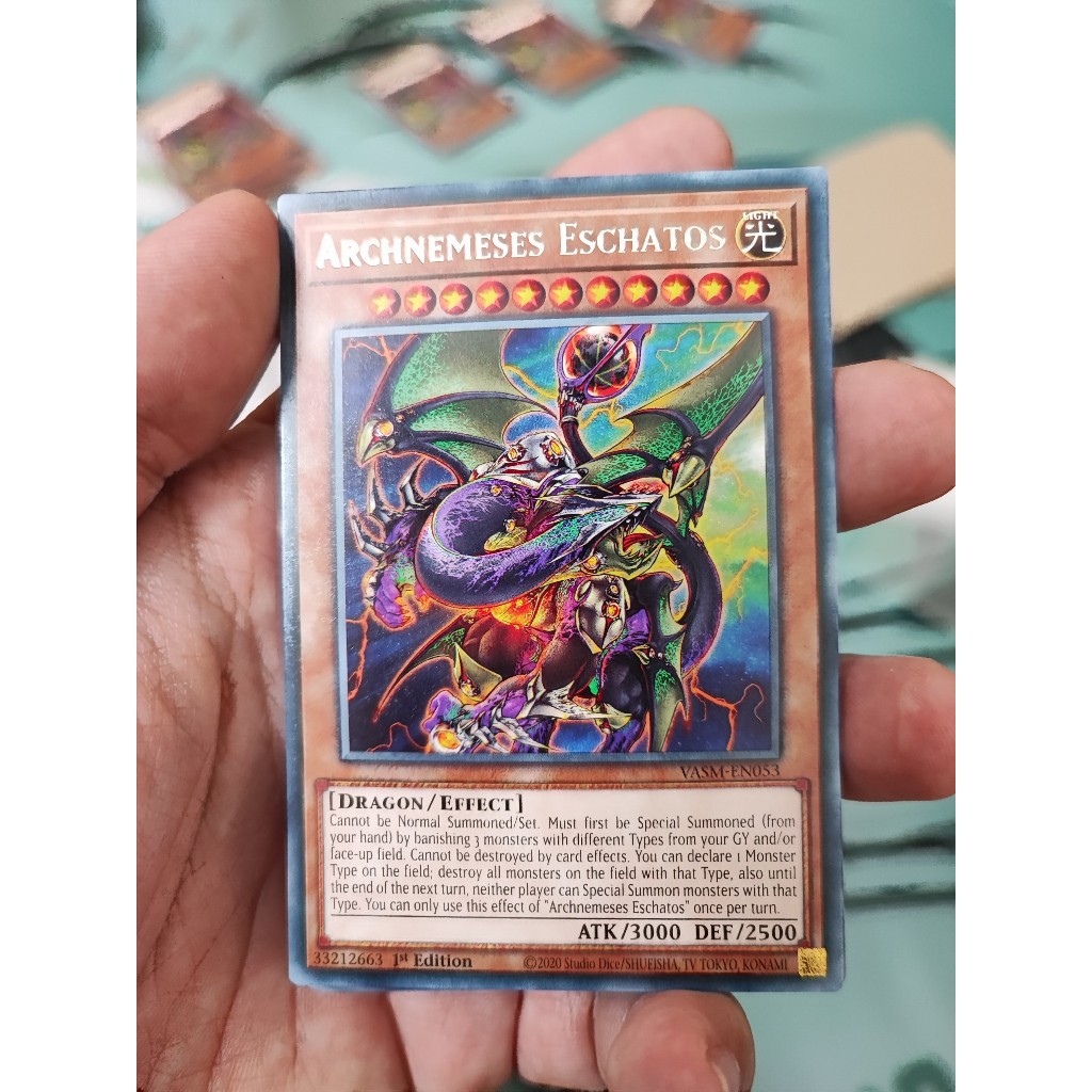 [Yugioh Funny Shop] 1 lá thẻ bài Archnemeses Eschatos - VASM-EN053 - Rare 1st Edition | Shopee ...
