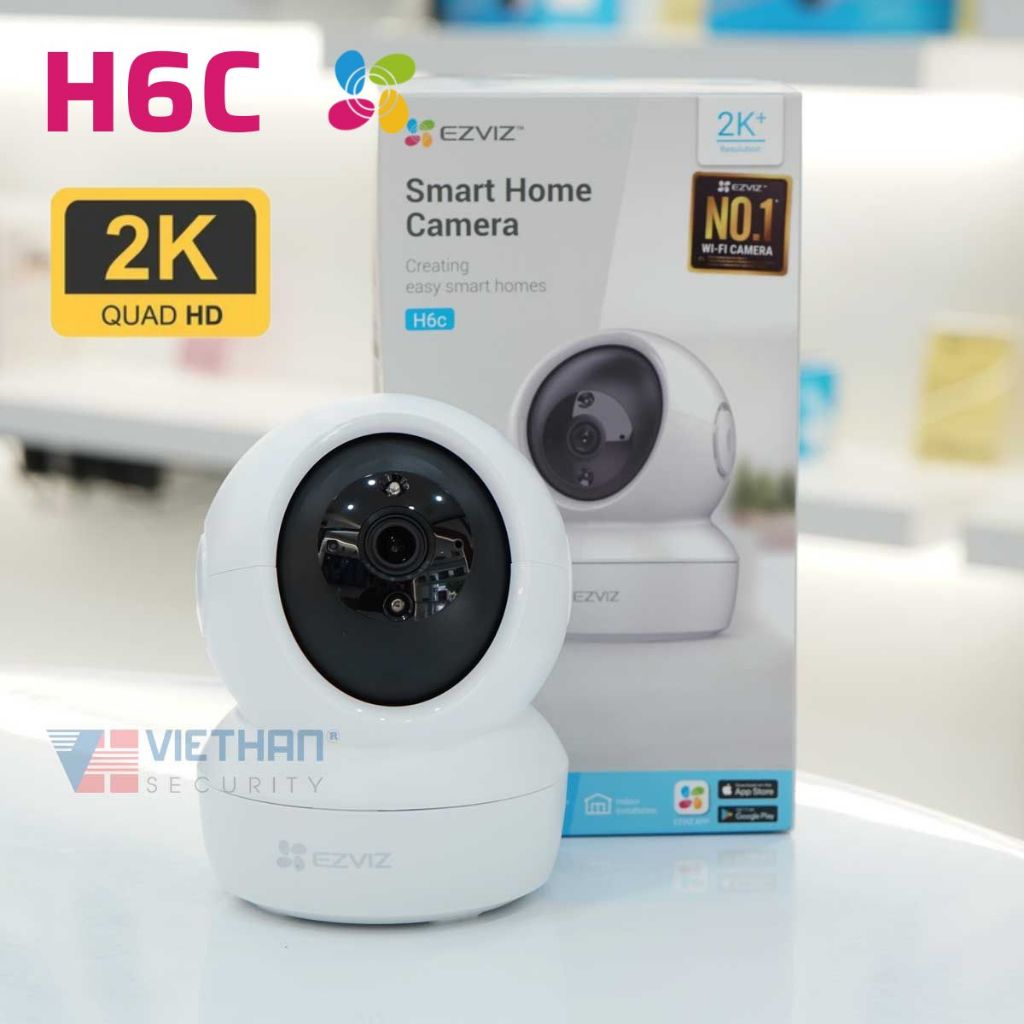 Camera Wi-Fi Ezviz H6C 2M và 4M 2K thông minh hơn, không điểm mù, cao cấp hơn dòng C6N (Tặng ...