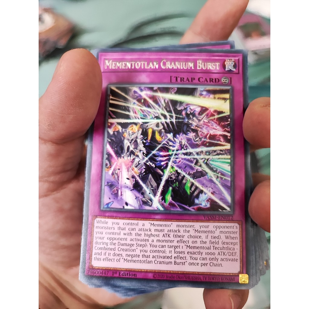 [Yugioh Funny Shop] 1 lá thẻ bài Mementotlan Cranium Burst - VASM-EN012 - Rare 1st Edition ...