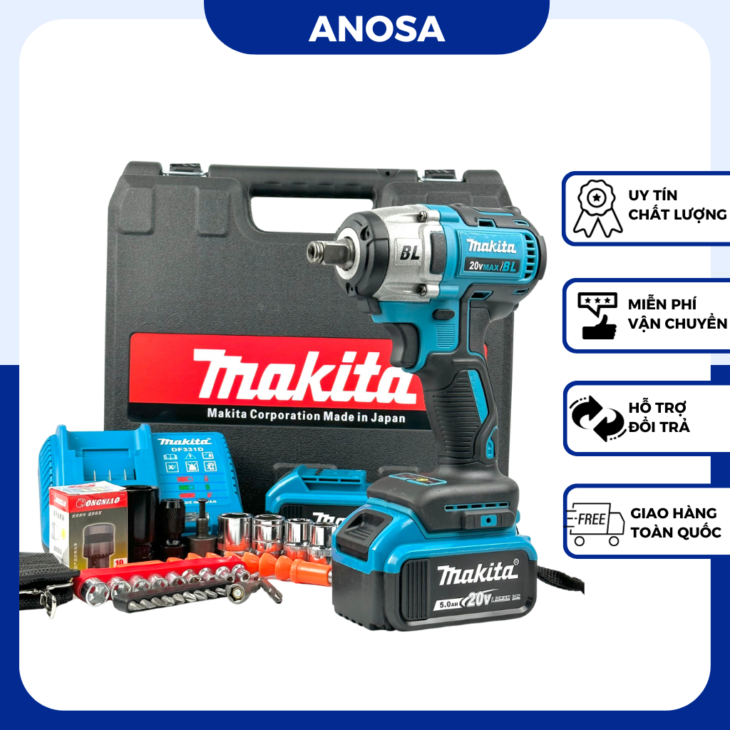 Máy siết bulong Makita DF331D 20v động cơ không chổi than 3 đèn led trợ sáng | Shopee Việt Nam