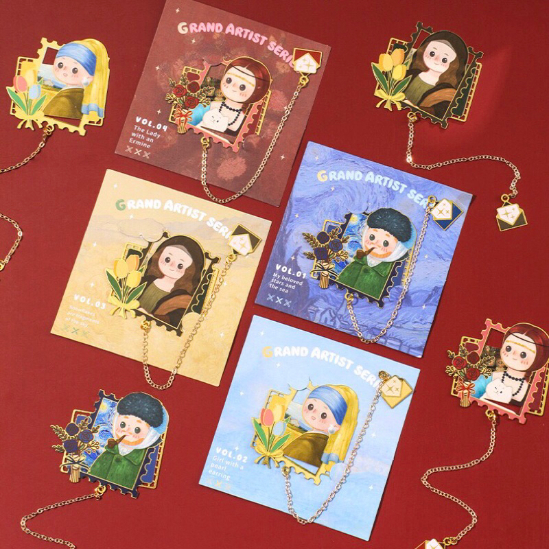 BOOKMARK KIM LOẠI TRANH SƠN DẦU SÁNG TẠO | Shopee Việt Nam
