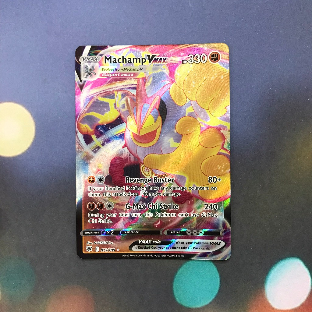 Thẻ hình Pokemon Machamp VMAX 073/189 - Bài lẻ Ultra Rare tiếng Anh ...