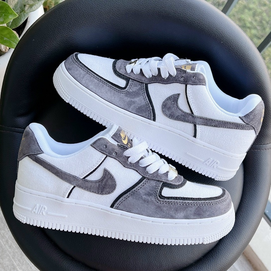 Giày Thể Thao AF1 xám lông chuột cổ thấp, Giày Nam Nữ AF1 air force 1 ...