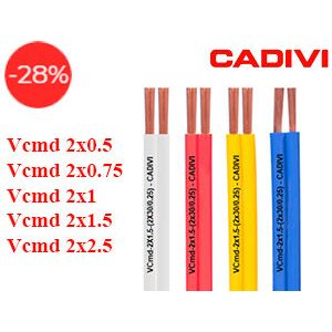 [Bán lẻ theo 1 Mét] Dây Điện Đôi Mềm Cadivi VCMD (2x0.5 - 2x0.75 - 2x1 ...
