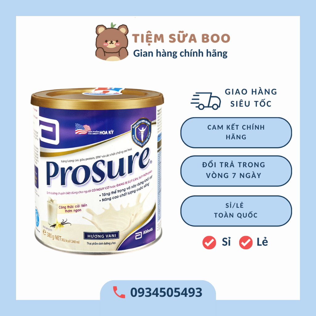 [CHÍNH HÃNG] Sữa bột dành cho người bị ung thư - Prosure Abbott 380g ...