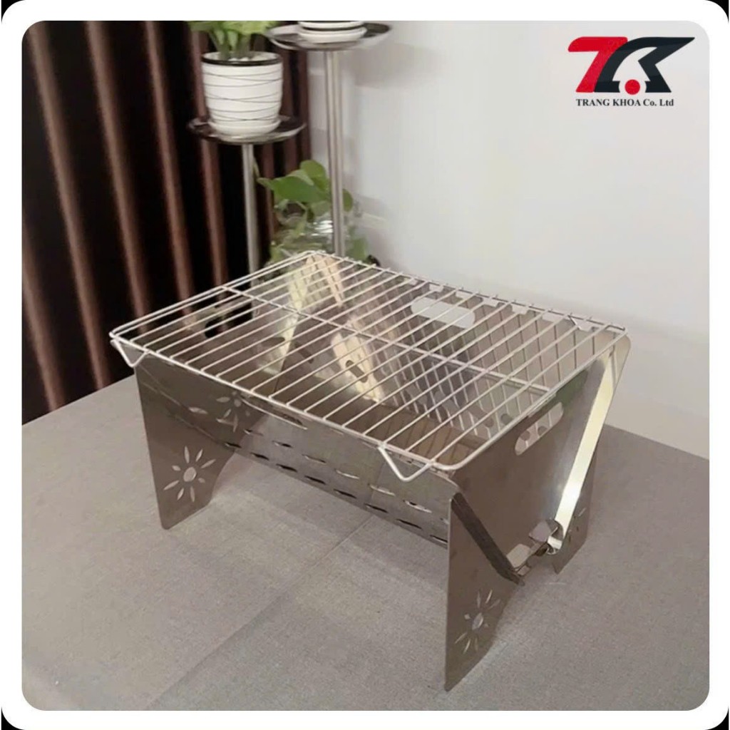 Bếp nướng than hoa inox laser cut TK, thiết kế tháo rời, tiện cho di ...