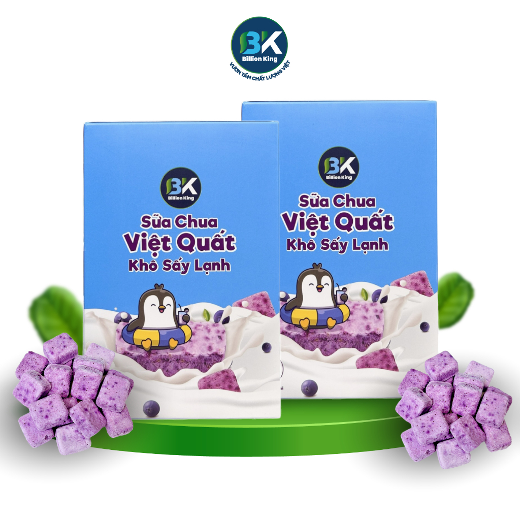 Sữa chua sấy lạnh khô việt quất BK Billion King hộp 24g 8 gói | Shopee Việt Nam