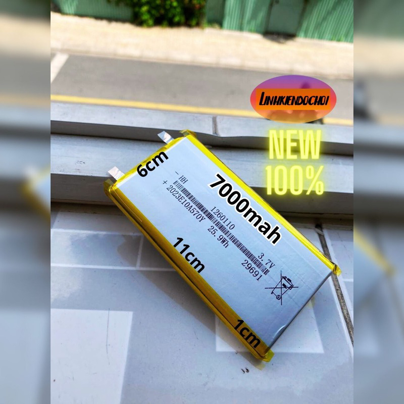 Pin LiPo 3.7V 7000mAh 1260110 (Lithium Polymer) dung lượng cao mới chuẩn dung lượng | Shopee ...