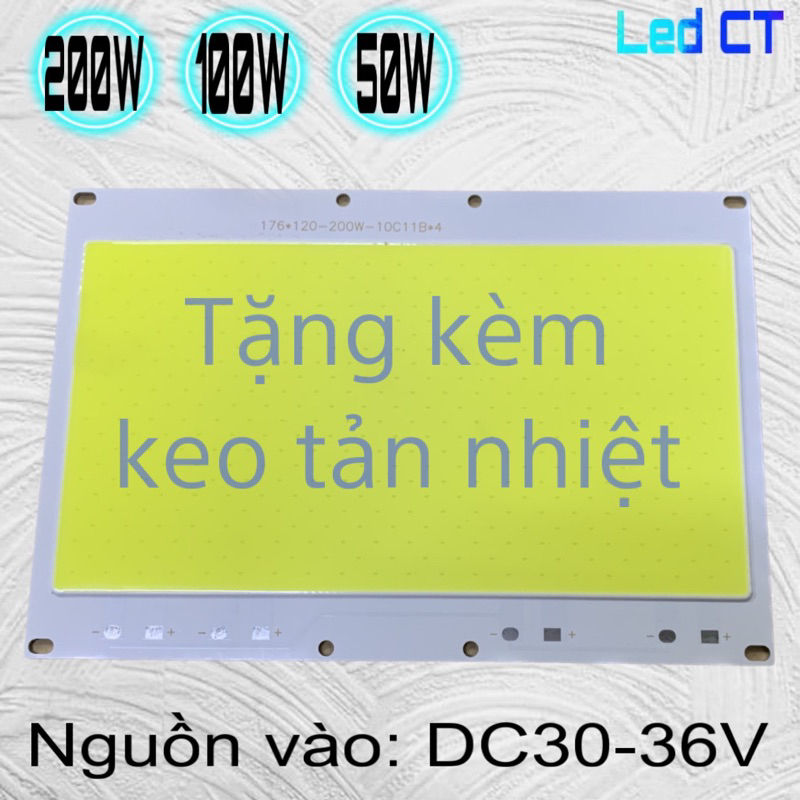 Chip LED 200W, 100W, 50W COB Trắng, Vàng (DC30-36V) | Shopee Việt Nam