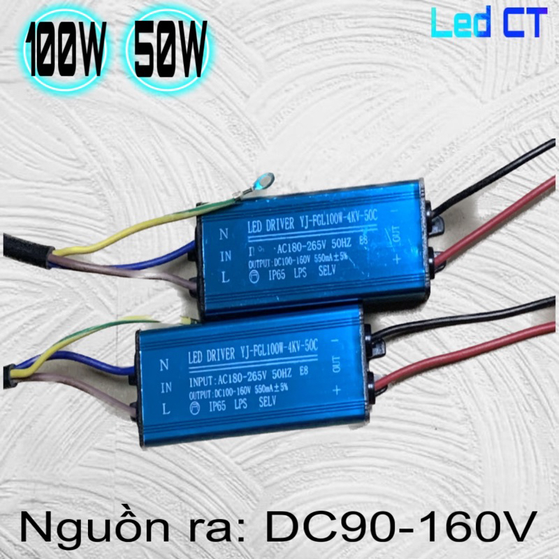 Tăng phô, Driver, chấn lưu đèn pha LED 50W, 100W (DC90-160V) | Shopee ...