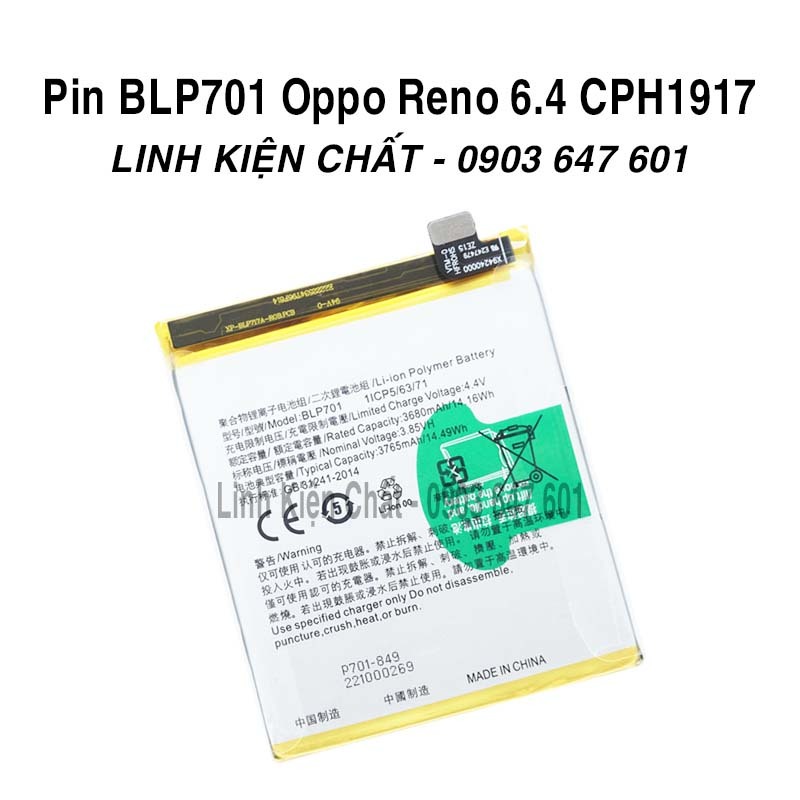 Pin BLP701 dùng cho điện thoại Reno 6.4 CPH1917 | Shopee Việt Nam