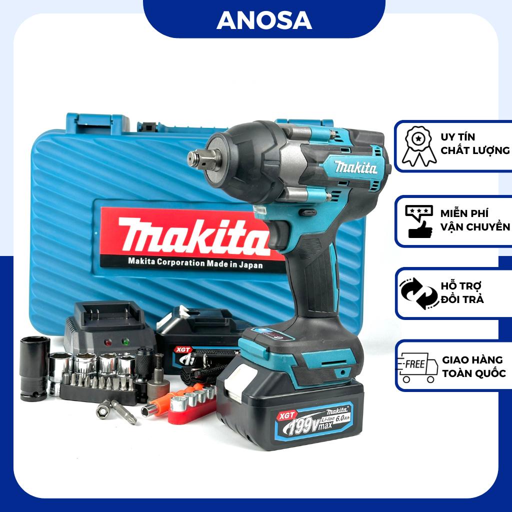 Máy siết bulong Makita New Lực siết 880N.m đầu đặc động cơ không chổi than | Shopee Việt Nam