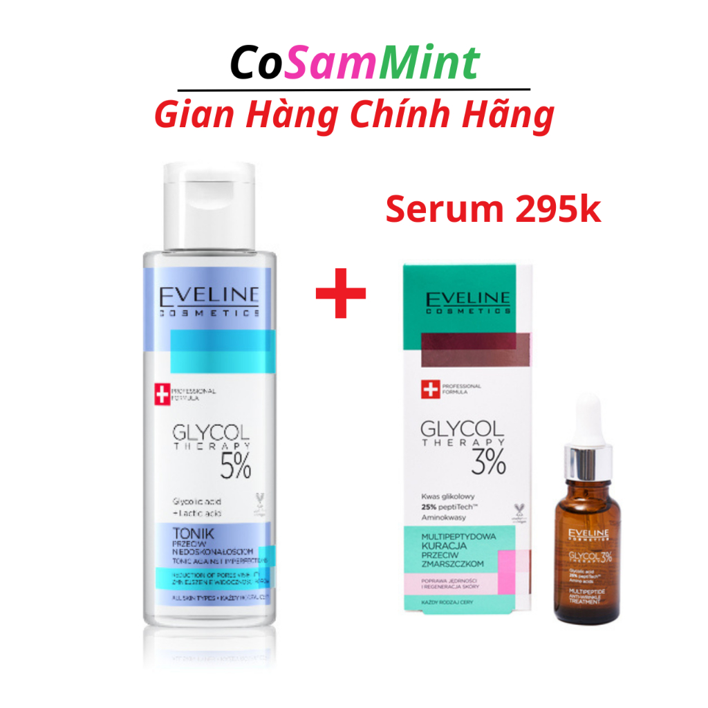 Toner Eveline Glycol Therapy 5% - 110ML Cho Da Căng Bóng Mịn Màng Mờ ...