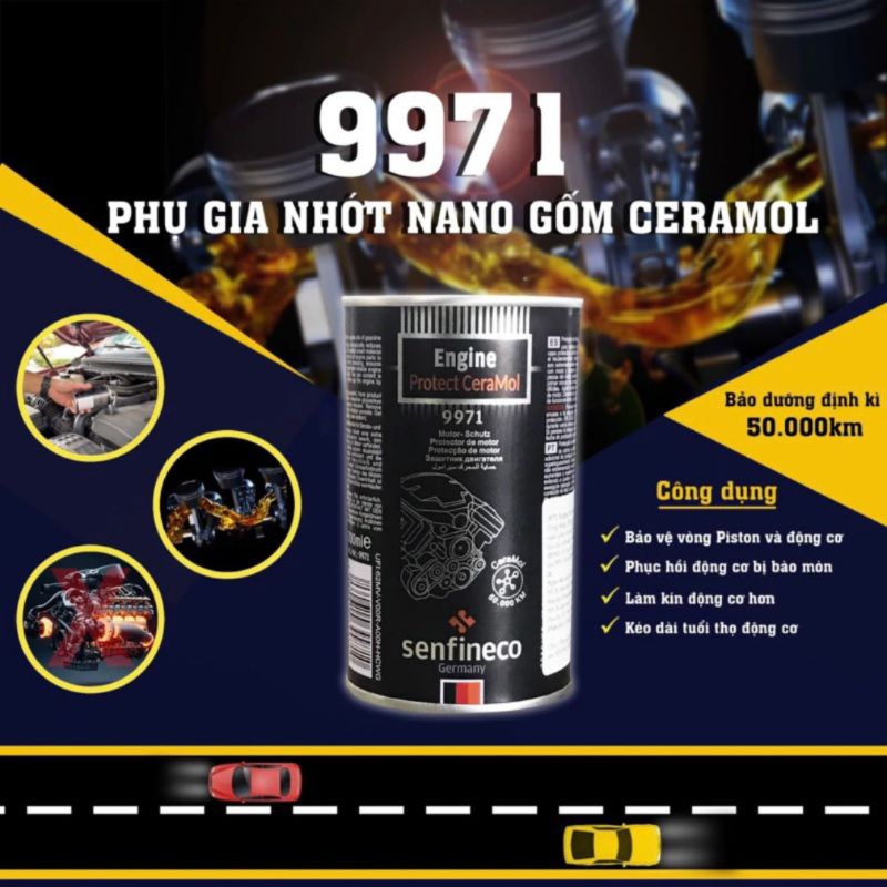 Senfineco 9971 Phụ Gia Nhớt Ô TÔ Cao Cấp Phủ Gốm Khôi Phục & Bảo Vệ ...