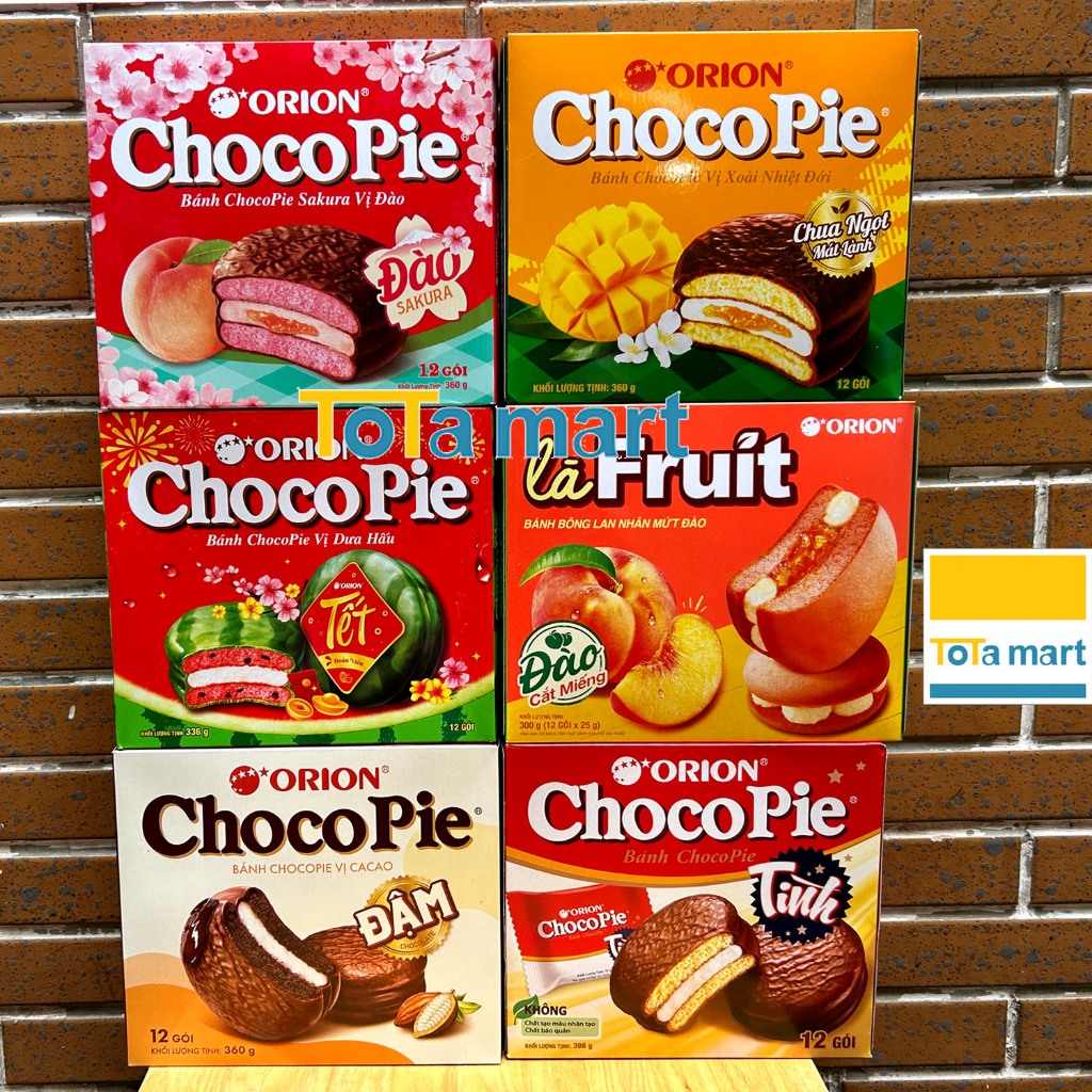 (HSD 09,10/2024) (Đủ vị) Bánh CHOCOPIE ORION hộp lớn 12 cái. | Shopee ...