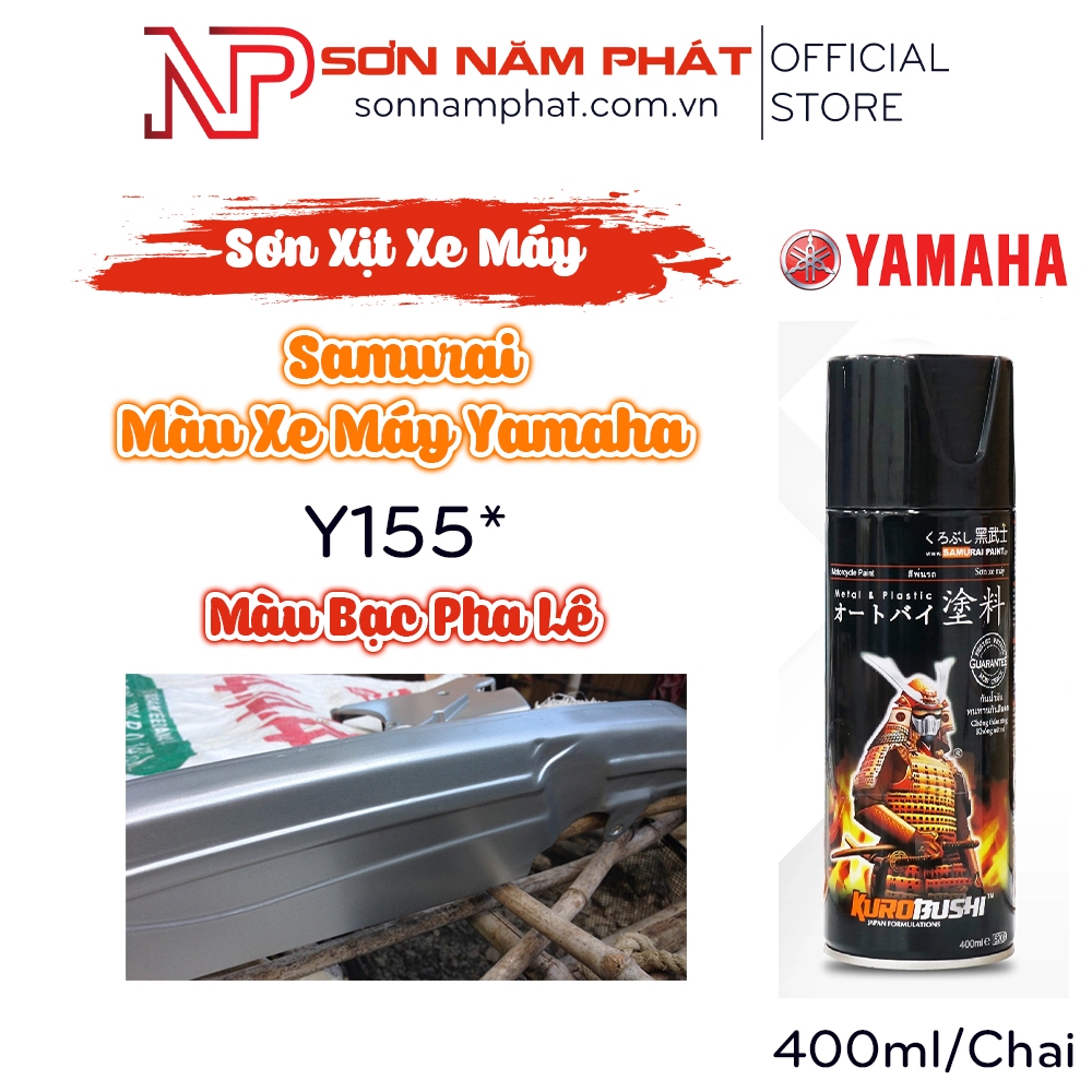 Sơn Xịt Samurai Màu Xe Máy Yamaha Y155* Màu Bạc Pha Lê | Shopee Việt Nam