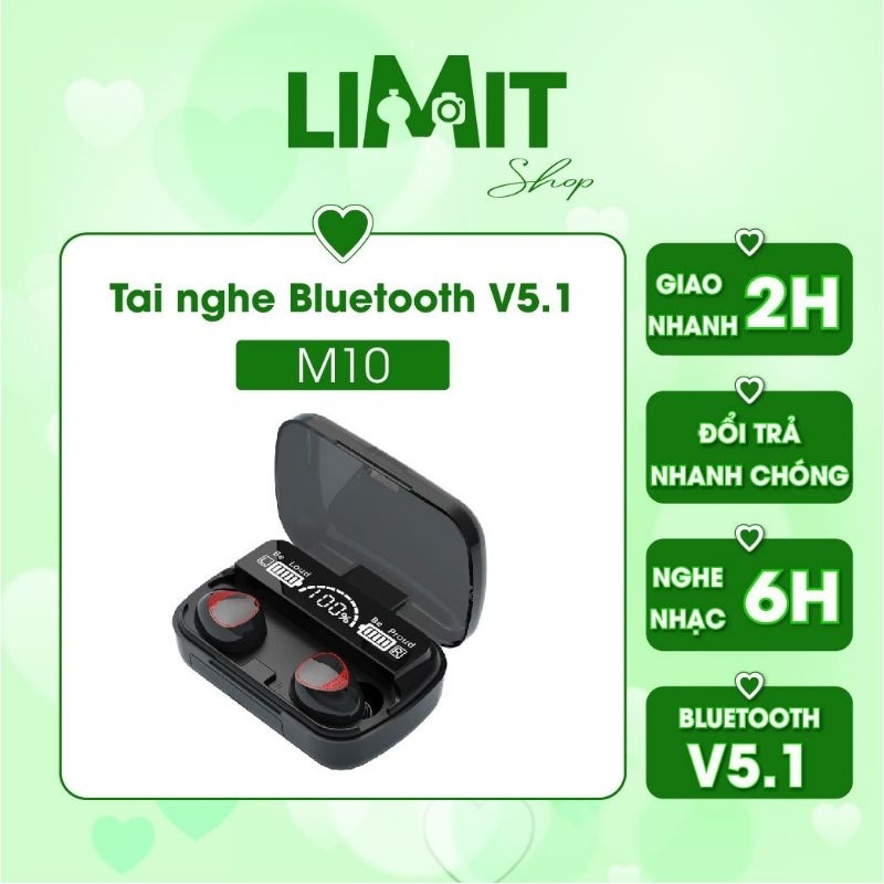Tai nghe M10 Pro pin trâu 3500mah. Cảm biến cực nhạy bảo hành 6 tháng | Shopee Việt Nam