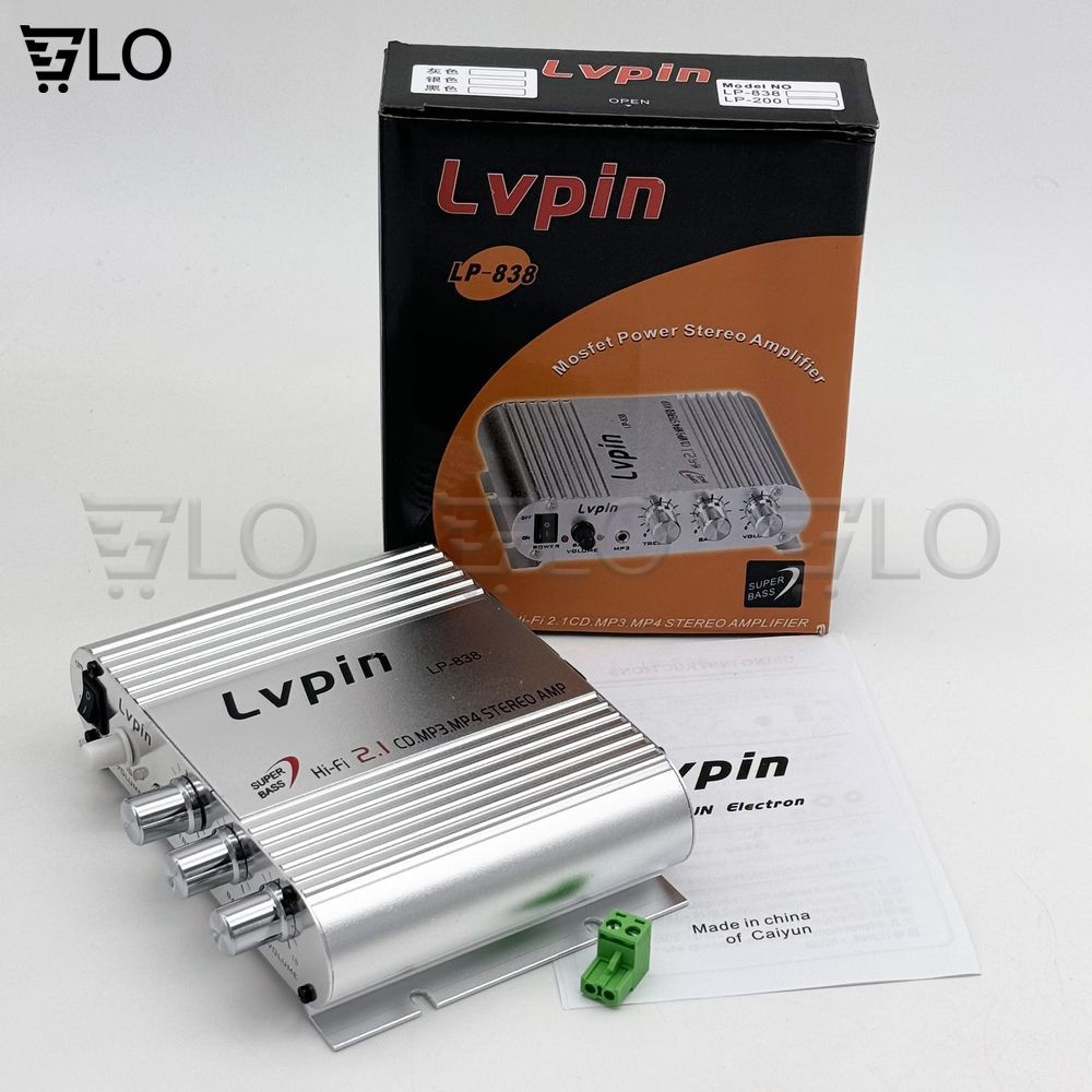 Bộ Âm Ly Mini, Amply Khuếch Đại Âm Thanh LP-838 2.1CH | Shopee Việt Nam