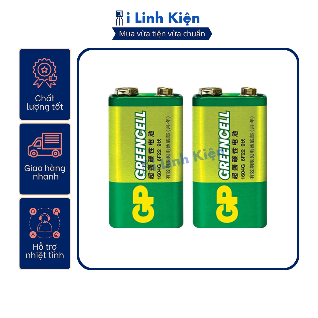 Pin 9V GP Greencell 6F22 chính hãng chất lượng cao | Shopee Việt Nam