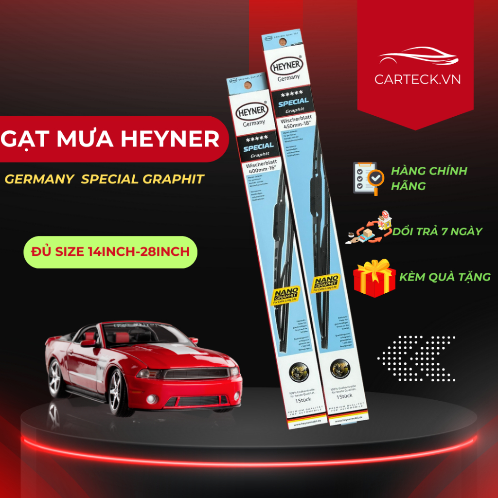 Gạt Mưa Ô Tô Heyner Special Chính Hãng Đủ Size Từ 14inch đến 28inch Cho Các Dòng Xe | Shopee ...