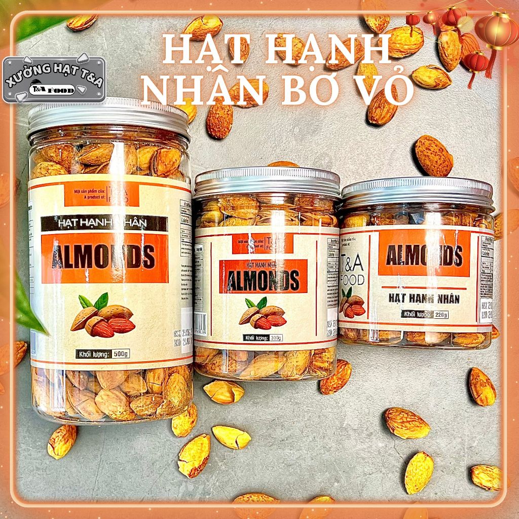Hạnh Nhân Bơ Mỹ 500Gr cao cấp loại 1 hạt hạnh nhân còn vỏ vị bơ ngọt nhẹ hạt giòn - CHỢ HẠT T&A ...