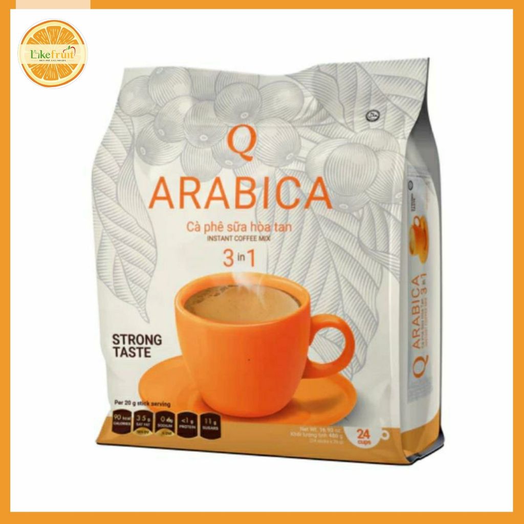 Cà phê sữa hoà tan 3in1 Q Express Arabica, Cafe sữa uống liền (Bịch 24 gói x 20gr) - Like Fruit ...