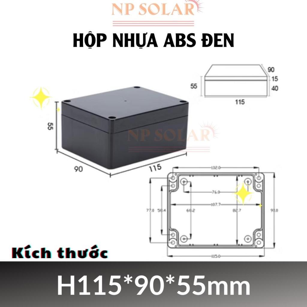 Hộp nhựa ABS màu đen (H115*90*55) chống thấm đựng linh kiện điện tử ...