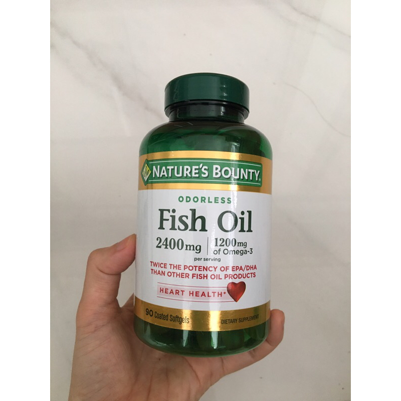 VIÊN UỐNG DẦU CÁ - NATURE'S BOUNTY FISH OIL 2400mg | 1200mg omega 3 và ...