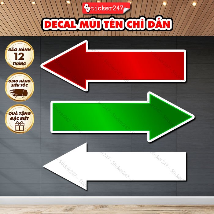 Decal Mũi Tên Chỉ Dẫn Chống Nước 🌈𝑭𝒓𝒆𝒆𝒔𝒉𝒊𝒑 Hình Dán Mũi Tên Hướng Dẫn ...