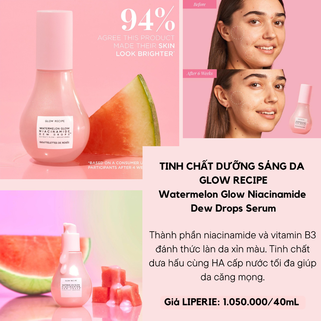 [Glow Recipe] Tinh chất dưỡng dưa hấu Glow Recipe Watermelon Glow ...