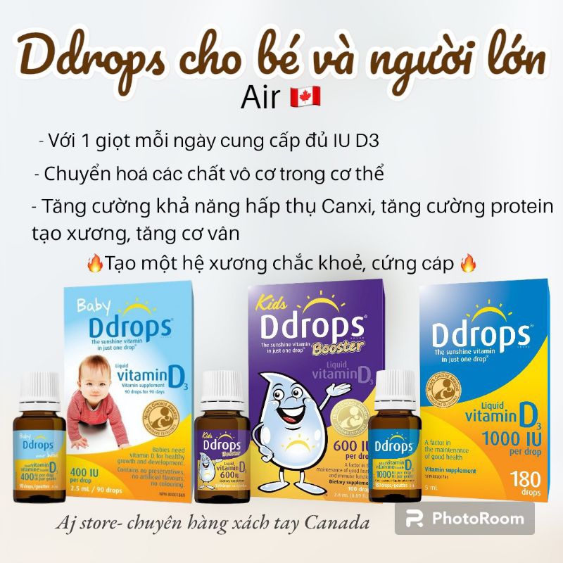 [Air] Vitamin D3 Ddrops (hỏa tốc HCM) | Shopee Việt Nam