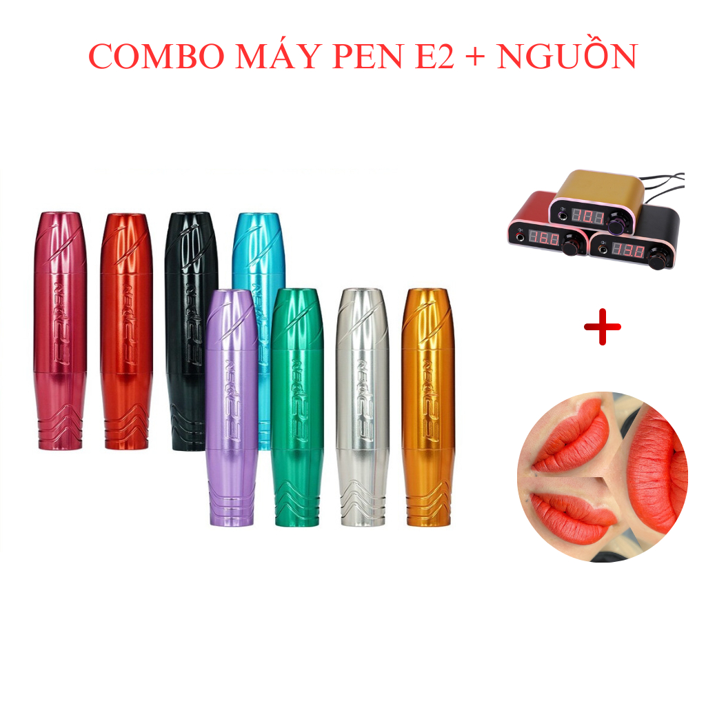 Máy Pen E2 Phun Xăm Môi Logo Chìm Chính Hãng, Máy Pen Mini E2 TATTOO ...