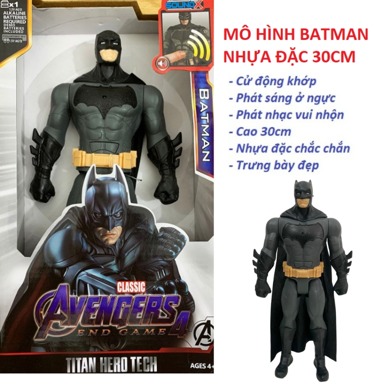 Mô hình Batman mô hình siêu anh hùng người dơi nhựa đặc siêu bền cao ...
