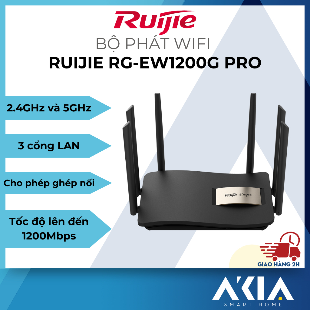 Bộ phát WiFi Ruijie RG-EW1200 Dual-band / RG-EW1200G PRO - Hỗ trợ băng ...