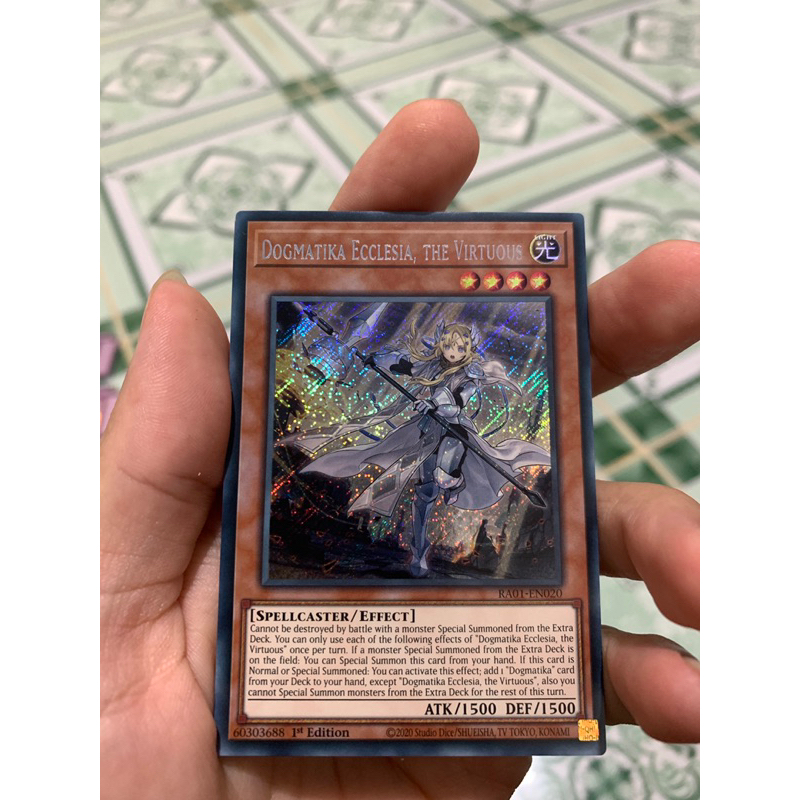 Thẻ Bài Yu-Gi-Oh! RA01-EN020 Dogmatika Ecclesia,The Virtuous | Shopee ...
