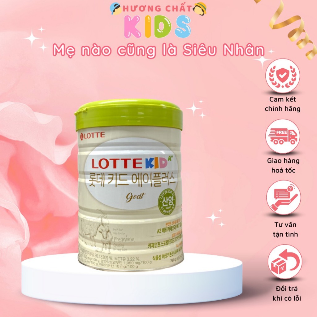 Sữa Dê Lotte Kid A+ Bổ Sung Canxi Hỗ Trợ Phát Triển Chiều Cao, Tăng Đề ...