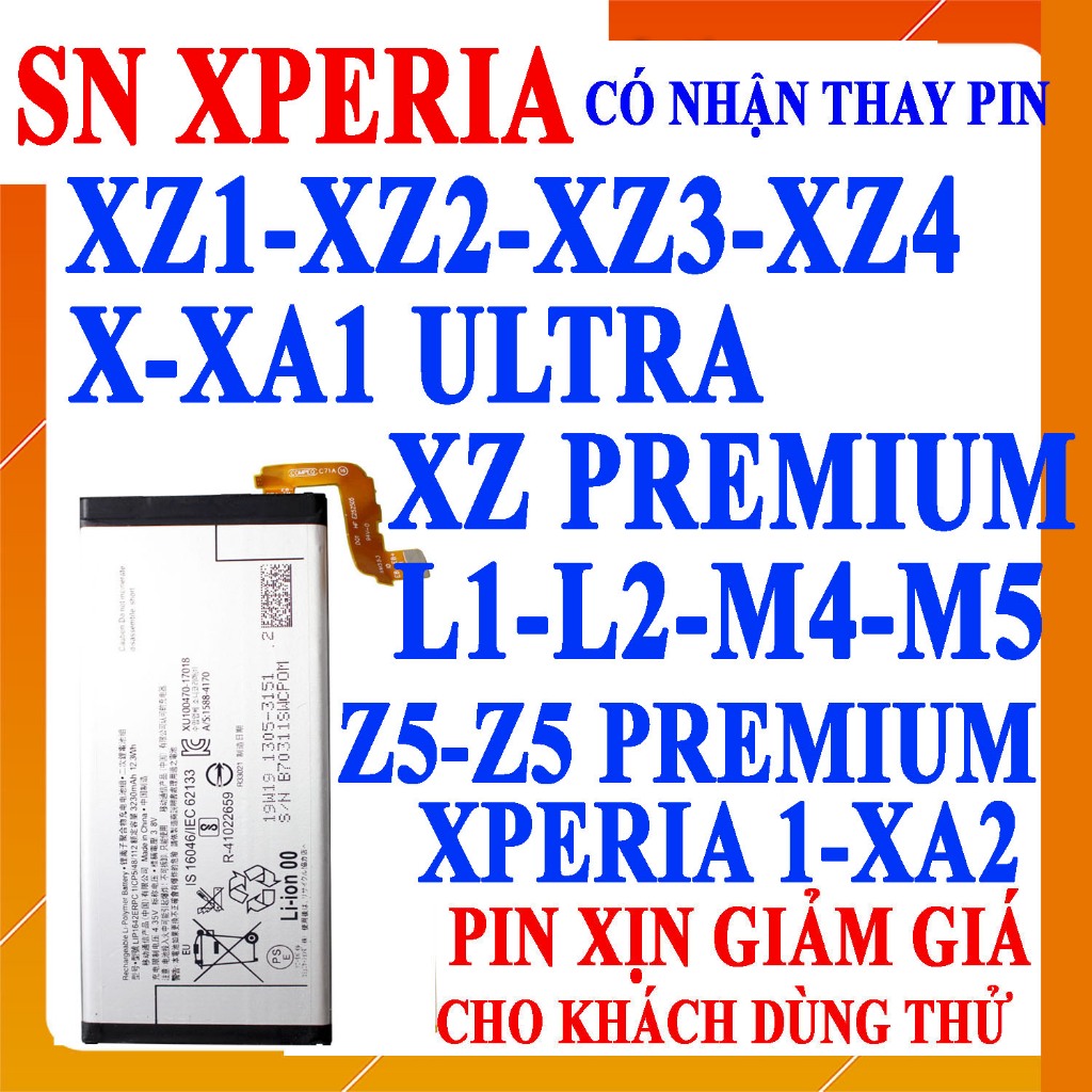 Pin Scud cho Sony Xperia XZ4/Xperia 1/XZ3/XZ2/XZ1/XZ Premium/XA2/Z5/X/L1/L2/M4/M5/XA1 Ultra ...