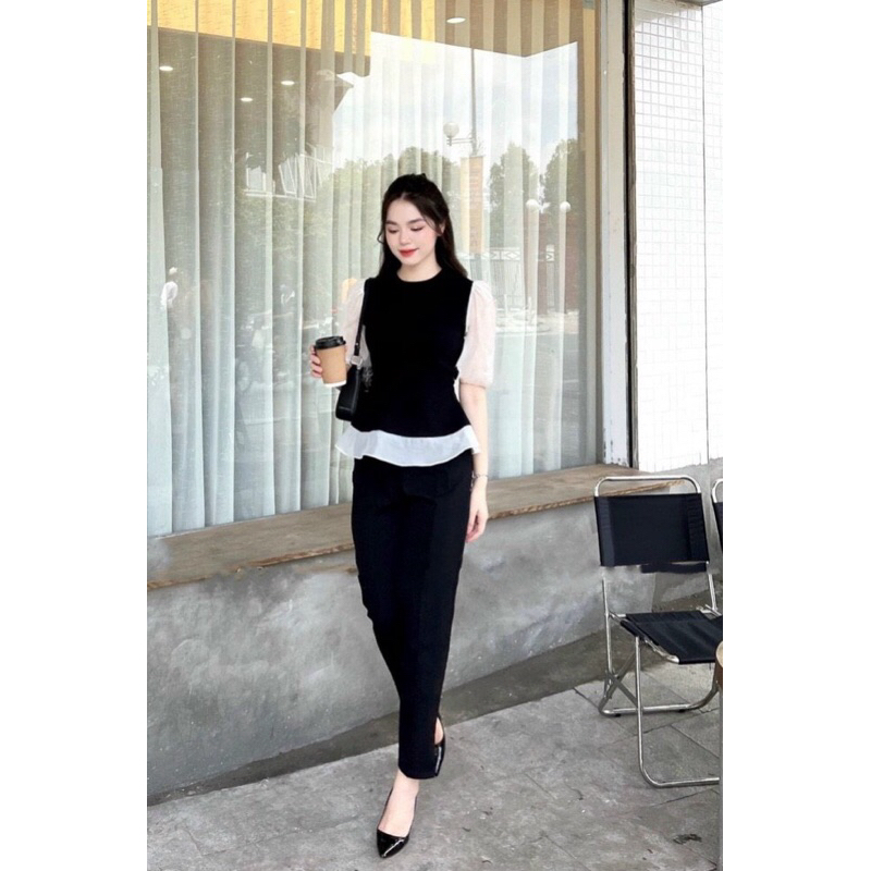 ( Đủ size 55-90ky) Sét bộ đi chơi siêu xinh che bụng (BD548) | Shopee ...