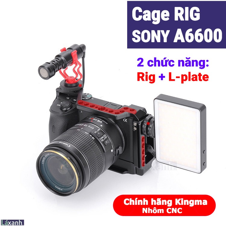 Sony A6600 hãng Kingma | Khung bảo vệ và L-Plate rig cage lồng máy ảnh quay video handcase grip ...