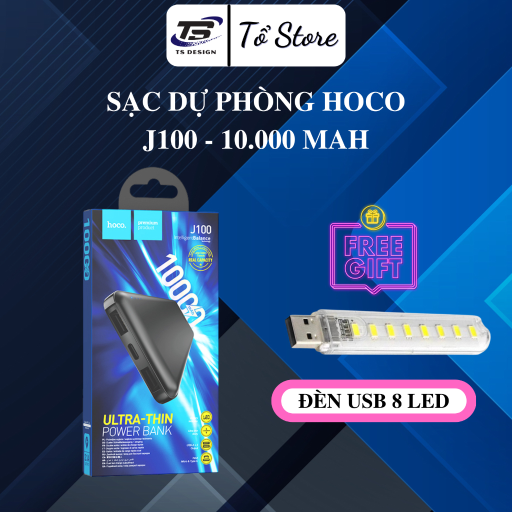 Pin Sạc Dự Phòng Hoco J100 Ultra-Thin 10000mAh | Shopee Việt Nam