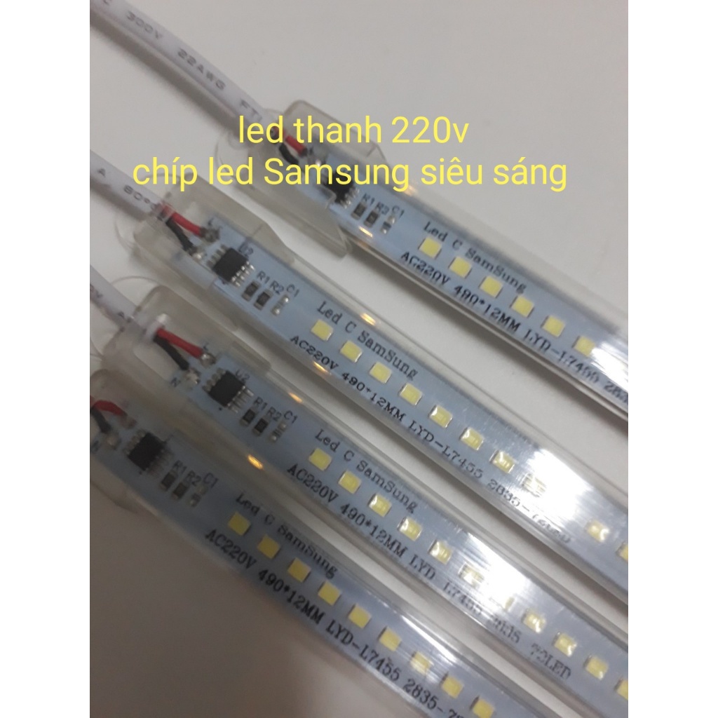 Đèn LED thanh 1m,50cm,30cm điện 220v dùng trang trí tủ,kệ trưng bầy ...
