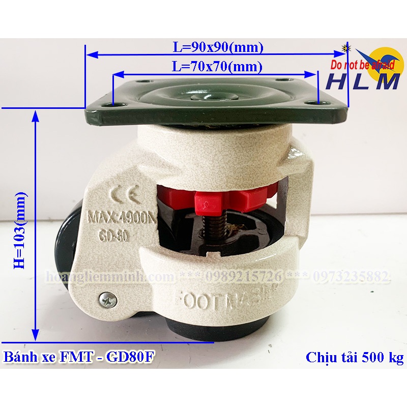 BÁNH XE FOOT MASTER GD-80F | Bánh xe đẩy FOOT MASTER GD-80F | Shopee Việt Nam