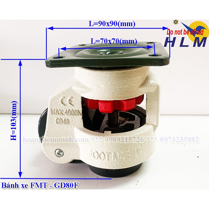 BÁNH XE FOOT MASTER GD-80F | Bánh xe đẩy FOOT MASTER GD-80F | Shopee Việt Nam