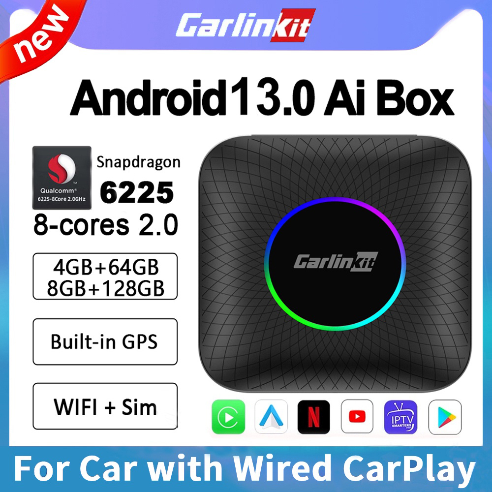 Box Androi Carlinkit Tbox Ambient Android 13, Chip 6225, Cấu Hình Tùy Chọn, Tặng VietMap S2 ...