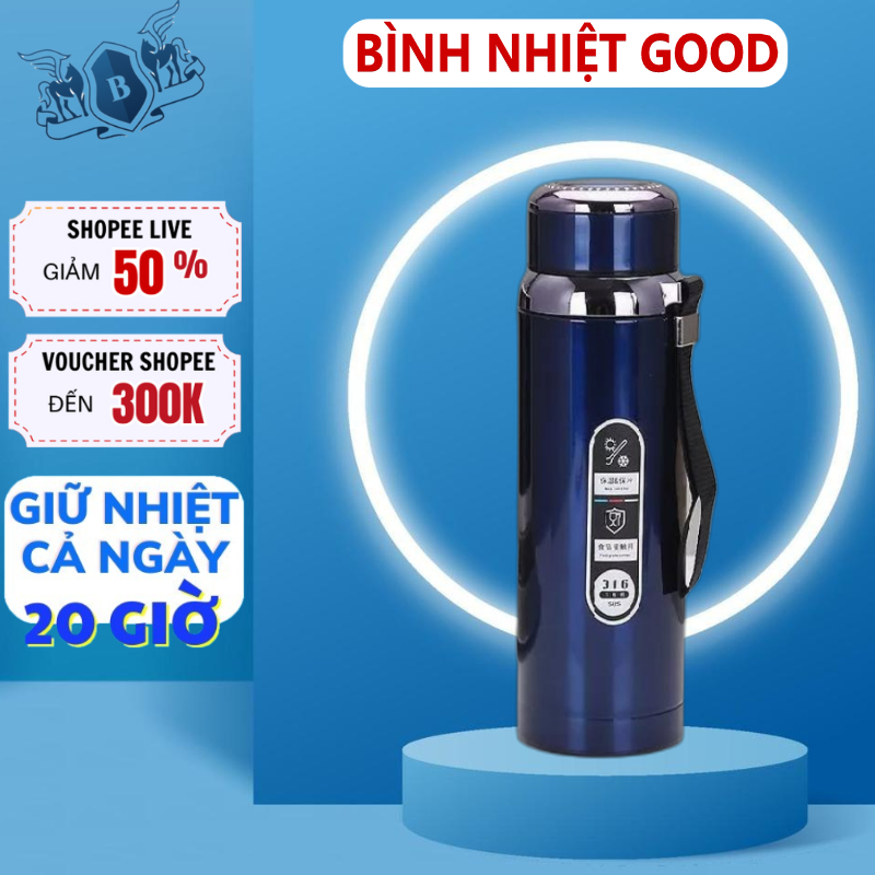 Bình Giữ Nhiệt Inox 2 Lớp TBNGOOD 304/316 Giữ Nhiệt Tối Ưu 12 Giờ Dung Tích 1000ml 800ML 600ML ...
