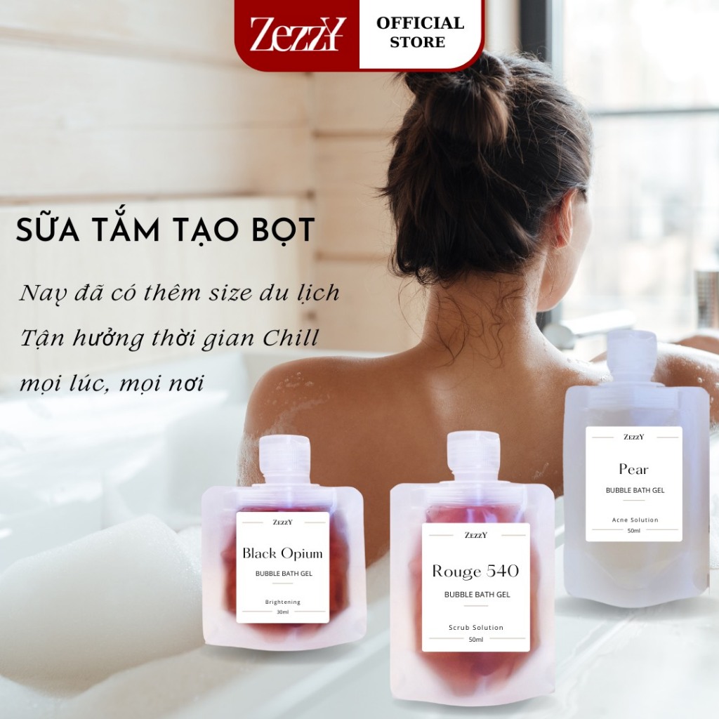 Sữa tắm tạo bọt nước hoa ZezzY dùng tắm bồn tạo 1 chiếc bồn tắm tràn ...