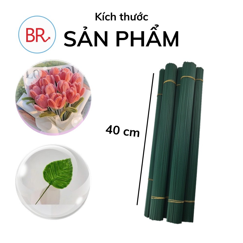 Combo 100 dây kẽm làm hoa handmade dài 40cm làm đồ trang trí thủ công ...