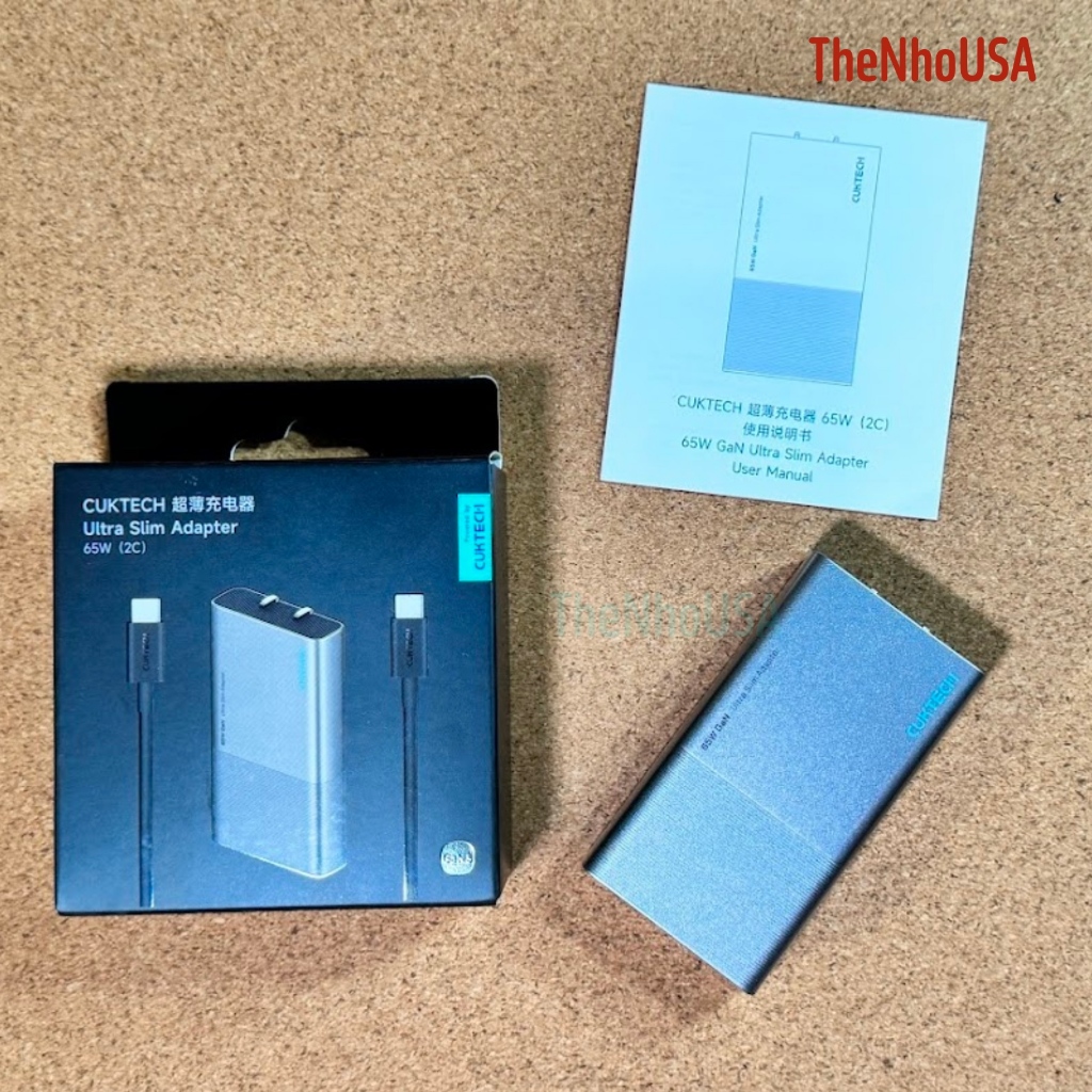 Củ sạc nhanh Cuktech Ultra Slim 65W 2 cổng type C AC65B2 PD PPS QC4 ...